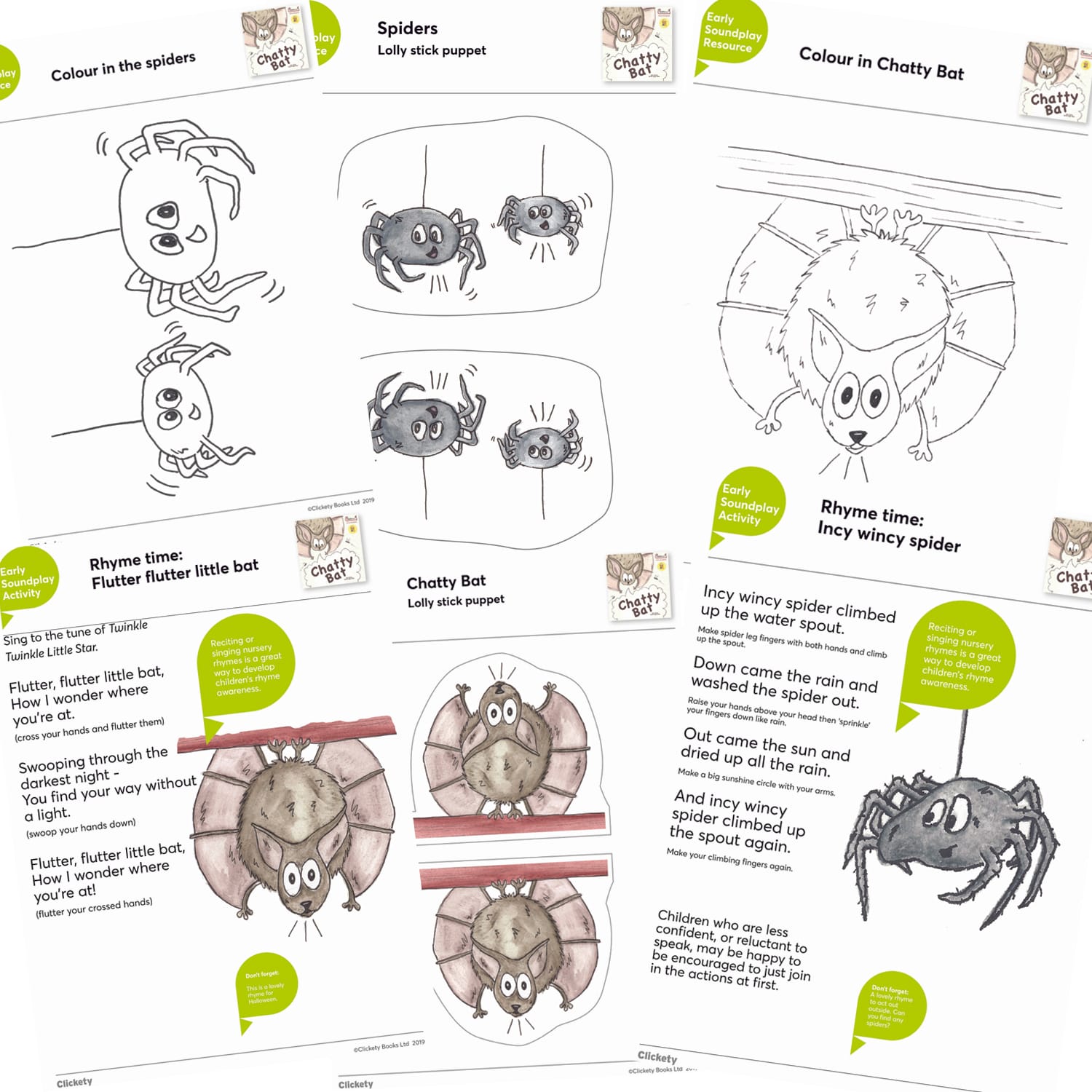 Spiders and bats - Halloween chatter! - Clickety Books